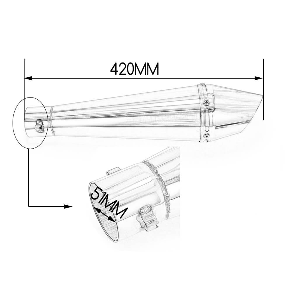 Exhaust Muffler For Motorcycle Street Bike ATV - jfgracing.com